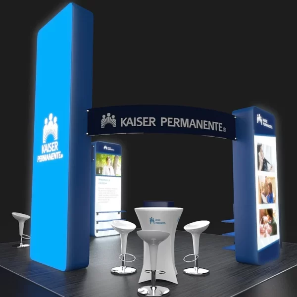 20 X 20 Backlit Trade Show Booth - Kaiser - Trade Show Display Depot