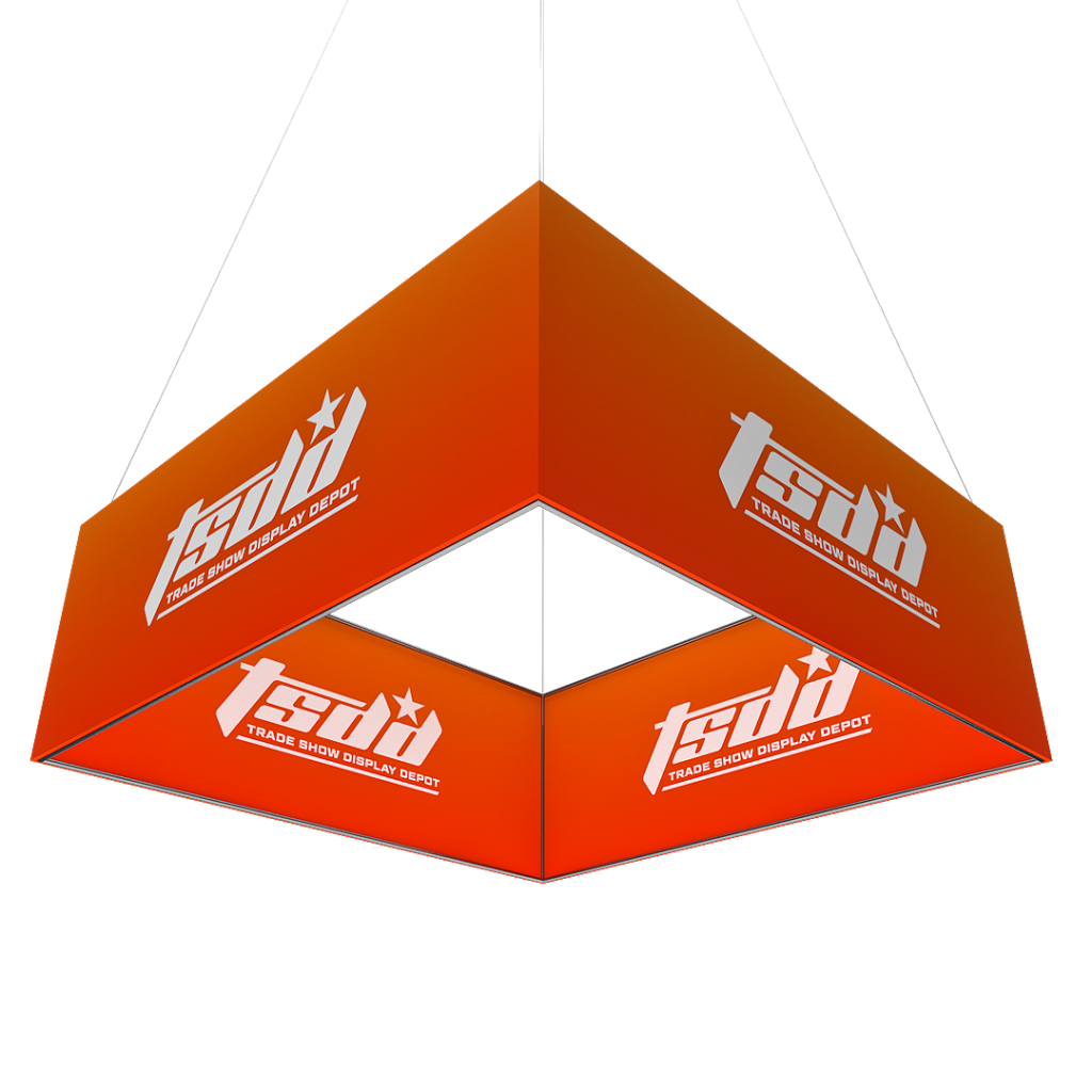 Square Hanging Sign - Double Sided - 10ft x 48 inch - Trade Show ...